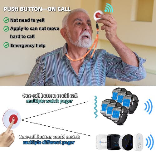 Daytech wireless smart watch pager emergency call button system – DAYTECH