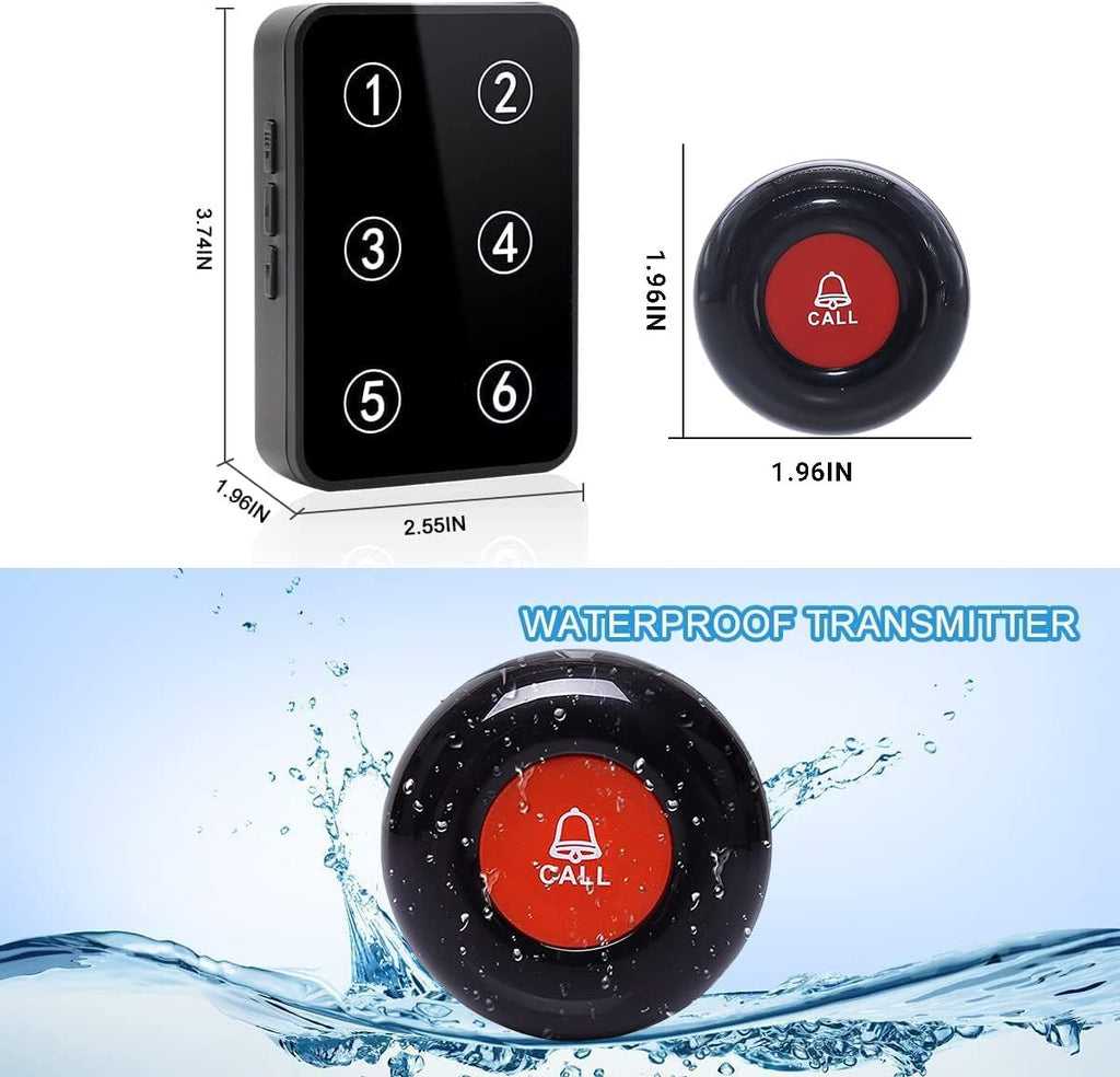 Daytech Wireless Nurse Call System with LED Number Display & 500Ft ...