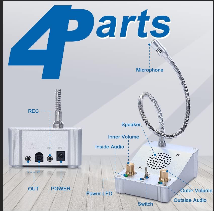 Daytech Dual-Way Window Speaker Intercom System - Clear Communication – DAYTECH